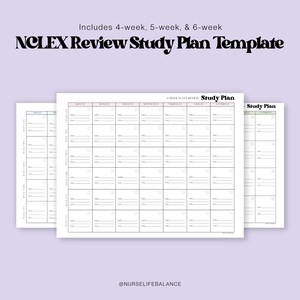 NCLEX Study Plan Calendars - Etsy