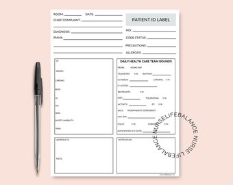 Nurse Report Sheet Bundle 5 Report Templates to Help - Etsy