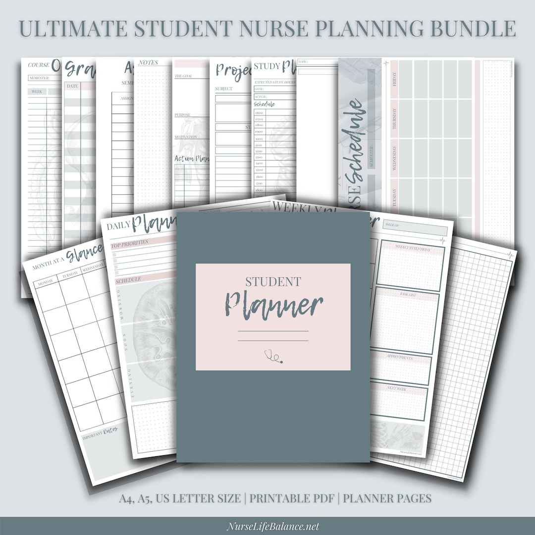Ultimate Nursing Student Planner Bundle - Etsy