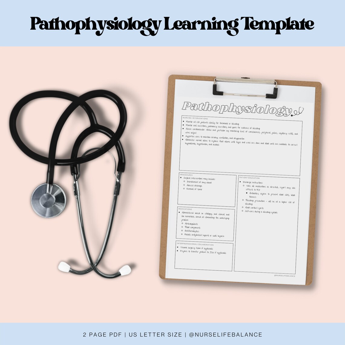 PATHOPHYSIOLOGY Study Guide Printable - Etsy