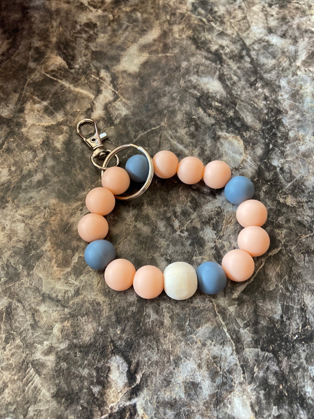 Silicone Beaded Keychain - Etsy