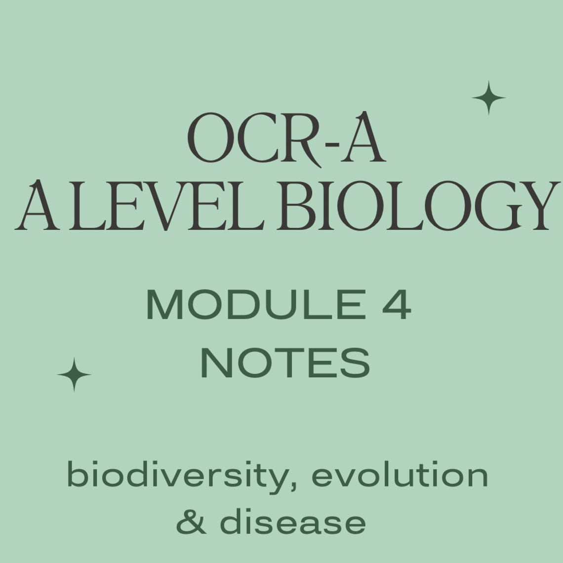 OCR A Level Biology: Module 4 Notes - Etsy