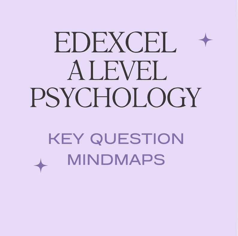 Edexcel A Level Psychology: Key Question Mindmaps - Etsy