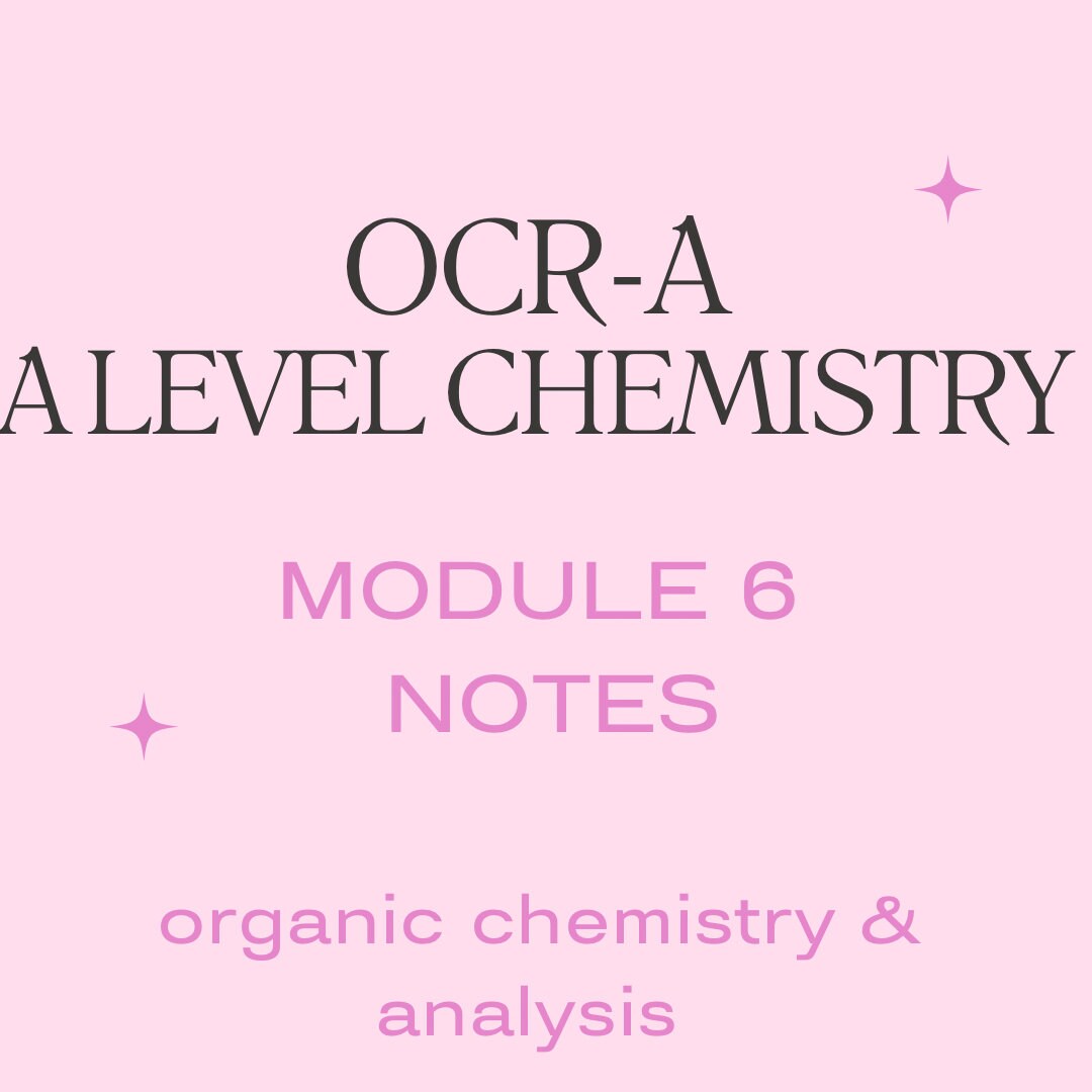 OCR A Level Chemistry: Module 6 Notes - Etsy OCR A Level Chemistry: Module 6 Notes - Etsy