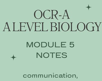 OCR A Level Biology: Module 4 Notes - Etsy