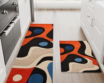 Non Slip Washable Floral Kitchen Rug Runner Carpet Mat, Kitchen Decor ...