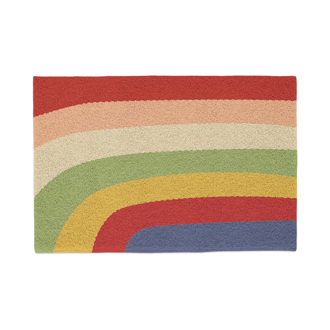 Rainbow Bath Mat, LGBT Pride Bathroom Rug, Soft Flush Non-slip Water ...