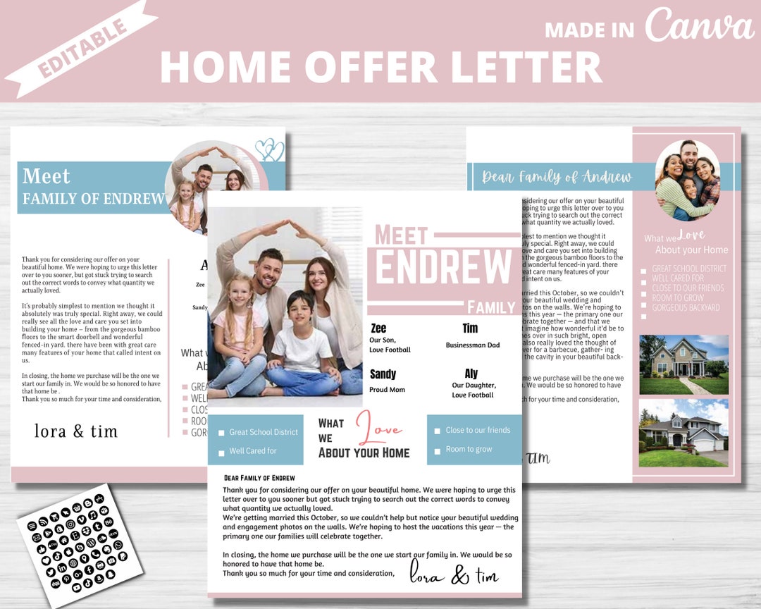 Bundle of 3 Home Offer Letter Template, Buyer Offer Letter, House Offer ...