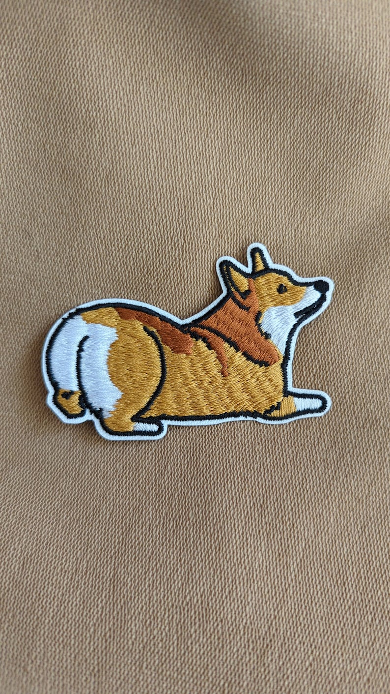 Corgi Iron-on Embroidered Patch - Etsy