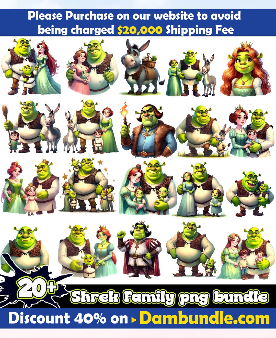 Shrek, Shrek Png File, Png Bundle, Vector, Cricut, Silhouette, Cut ...