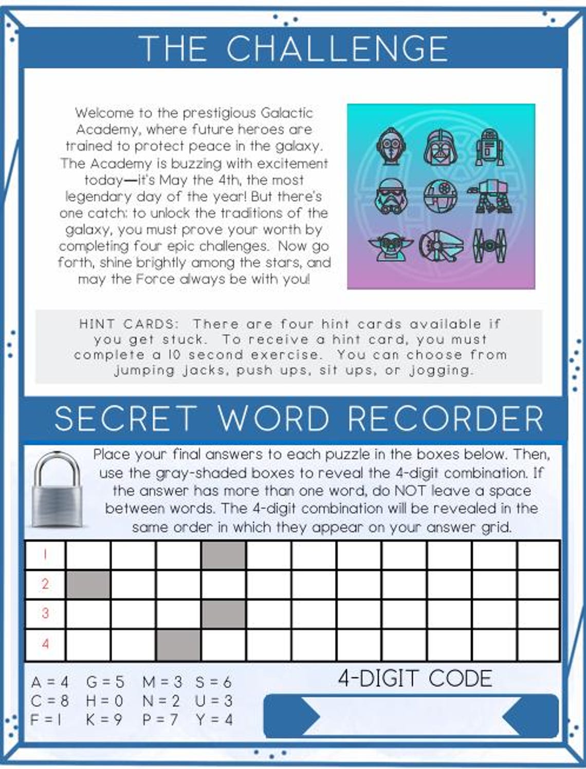 May the 4th Be With You Escape Game - Etsy