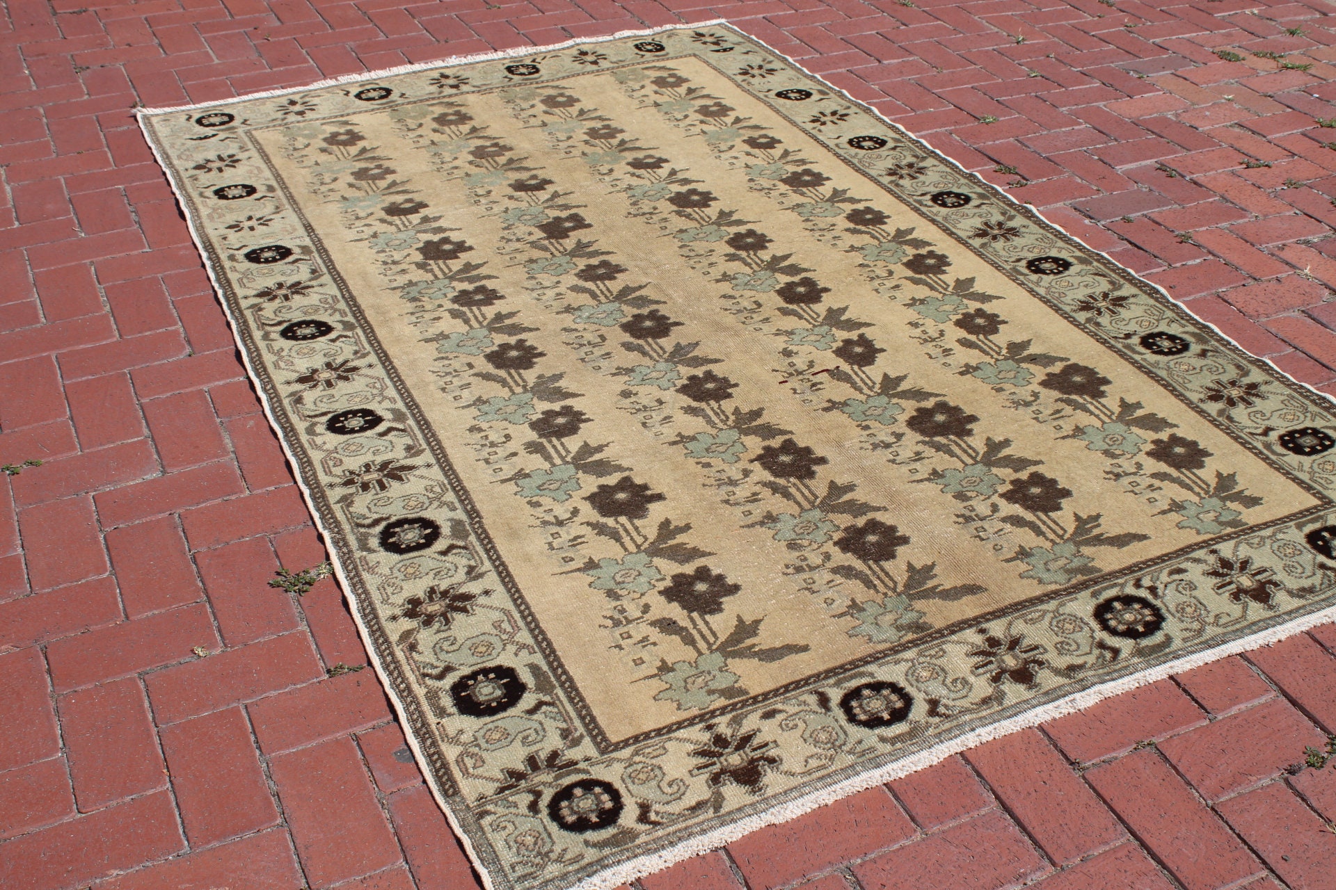 5x8 Feet,60x100 Inch,154x255 Cm TURKISH OUSHAK Rug, Hand Made Turkish ...