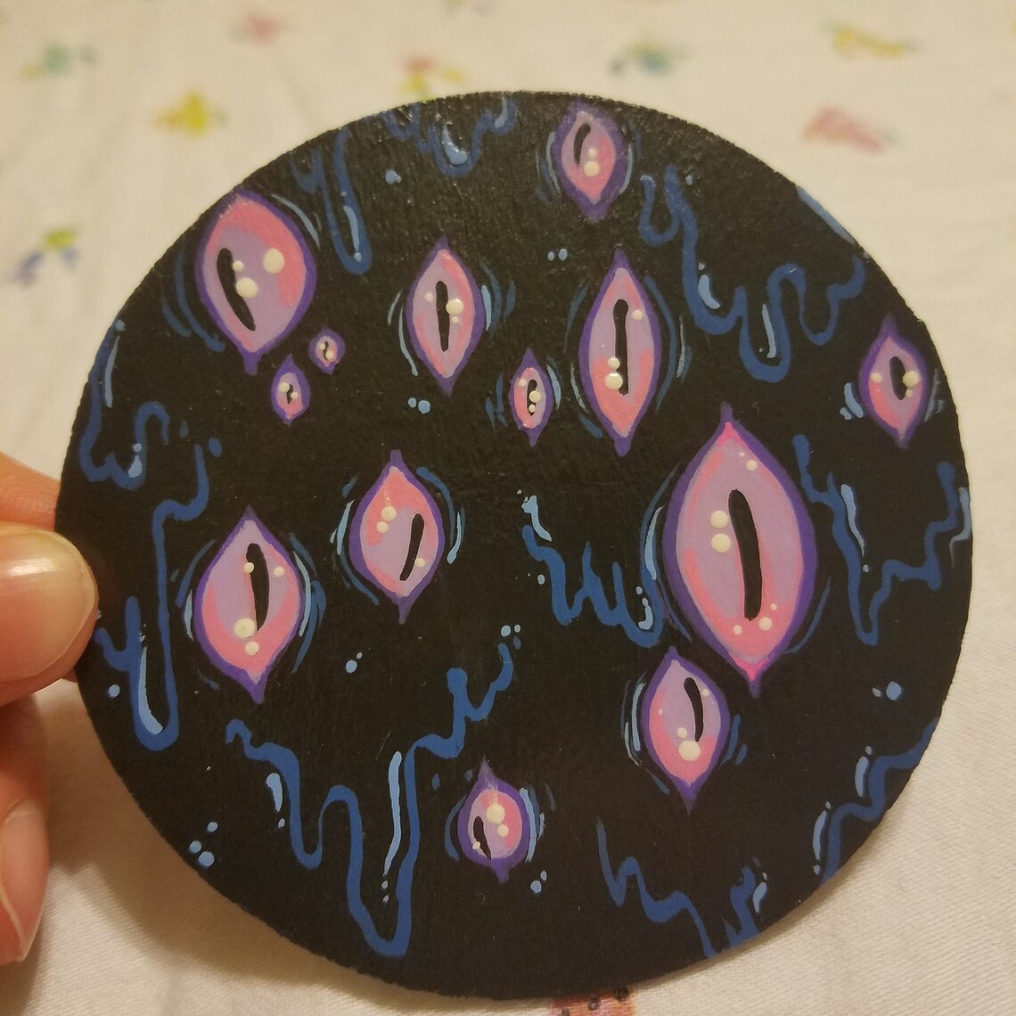 Creepy Horror Black Slime Monster Halloween Multi Eyes Gothic - Etsy