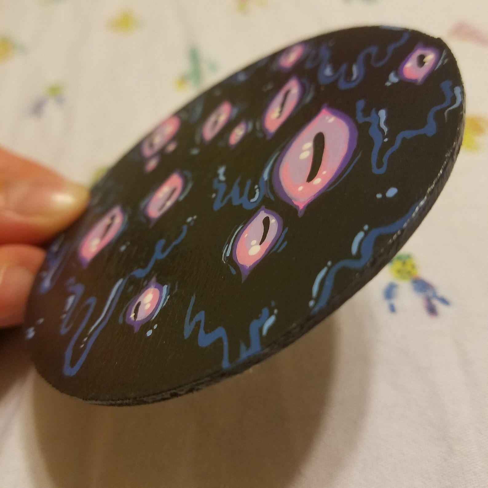 Creepy Horror Black Slime Monster Halloween Multi Eyes Gothic - Etsy