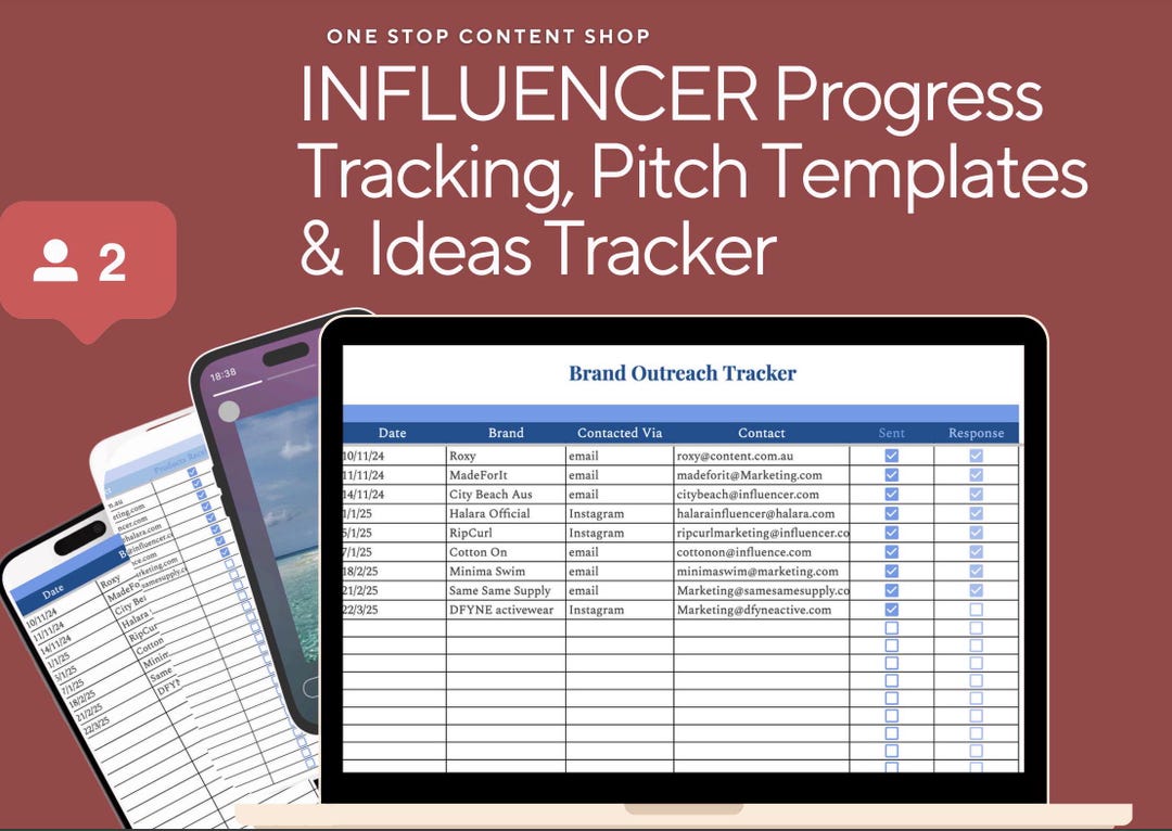 Content Creator Success Suite - Tracking, Planning and Pitch Templates ...