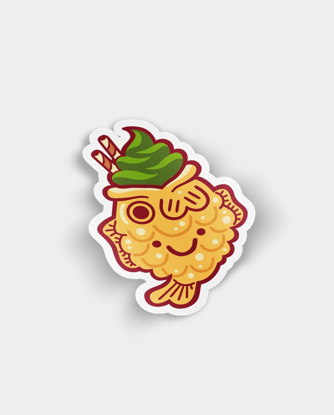 Kawaii Cute Sushi Taiyaki Cute Die Sticker - Etsy