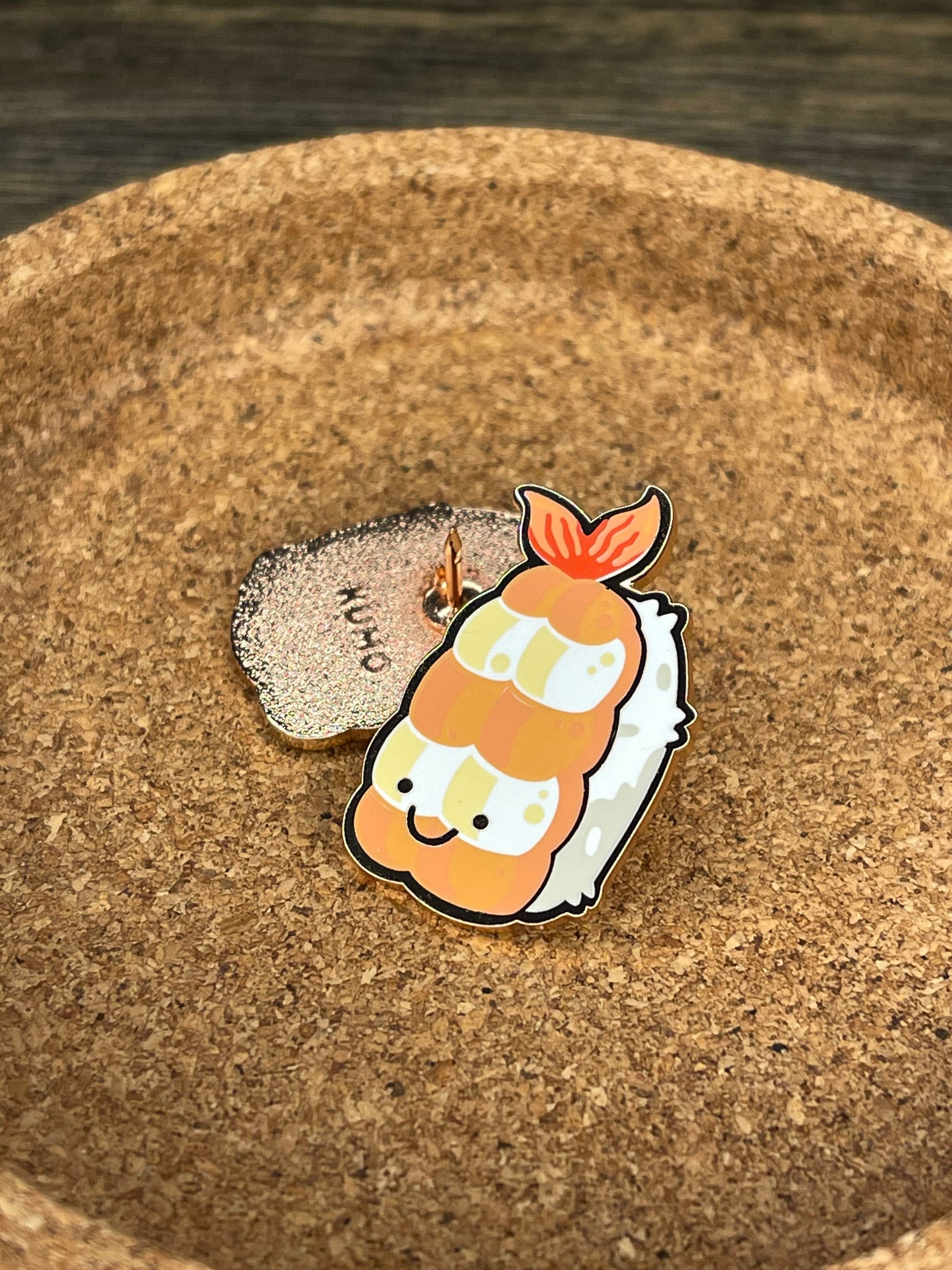 Kawaii Cute Ebi Nigiri Sushi Enamel Pin - Etsy