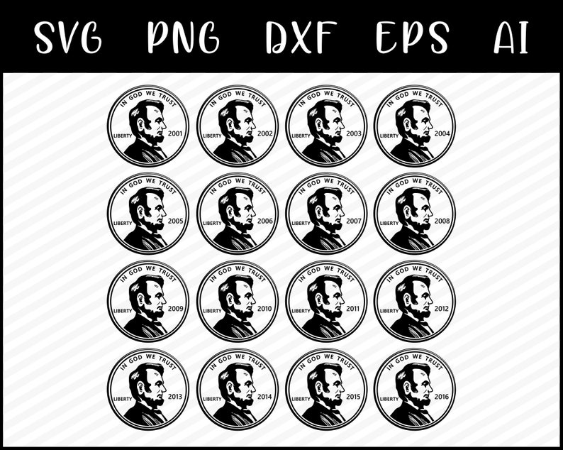 Bundle Coins SVG Penny Money Svg, Money Clipart, Cash SVG, Coins ...