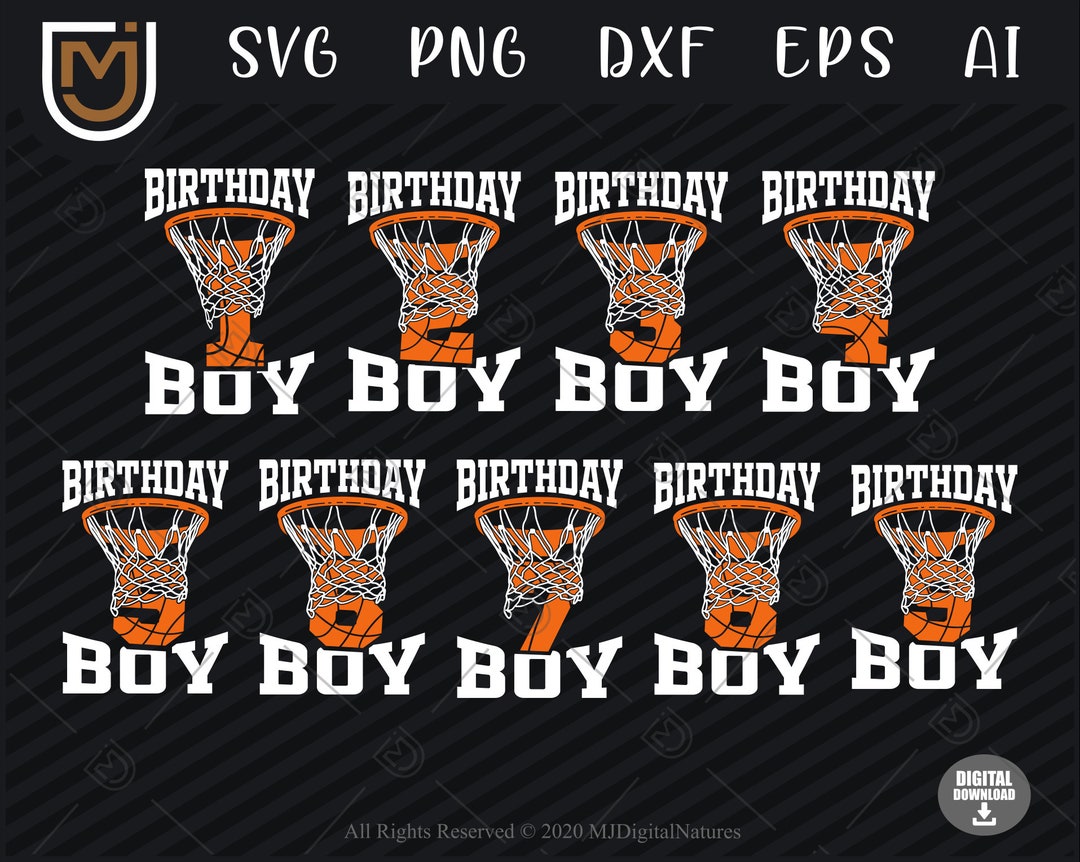 Basketball SVG Files 1-9 Birthday - Basketball PNG, Sports SVG ...
