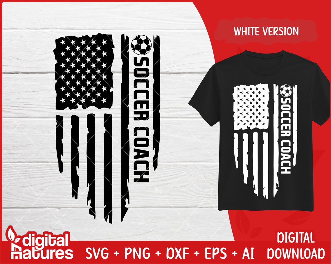 American Flag Soccer Ball SVG Soccer Cut File Football SVG - Etsy