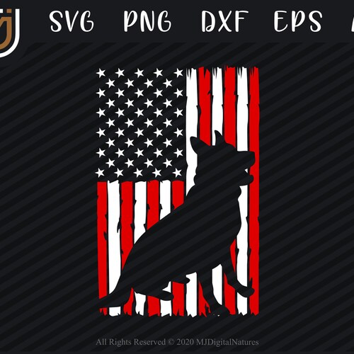 Patriotic German Shepherd SVG Shepherd Flag Svg Clipart for - Etsy