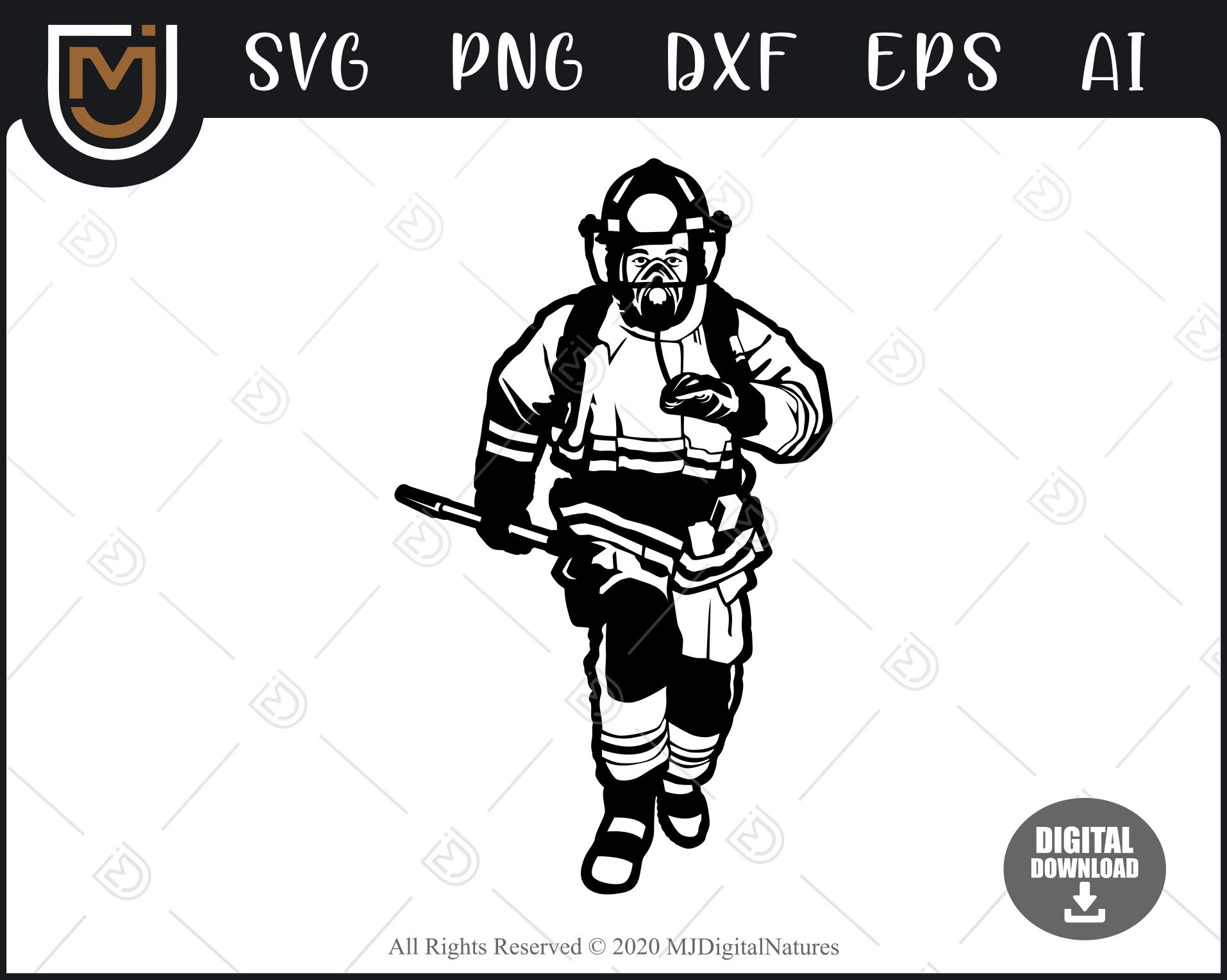 Firefighter Svg Fire Fighter 05 Fire Department Svg - Etsy