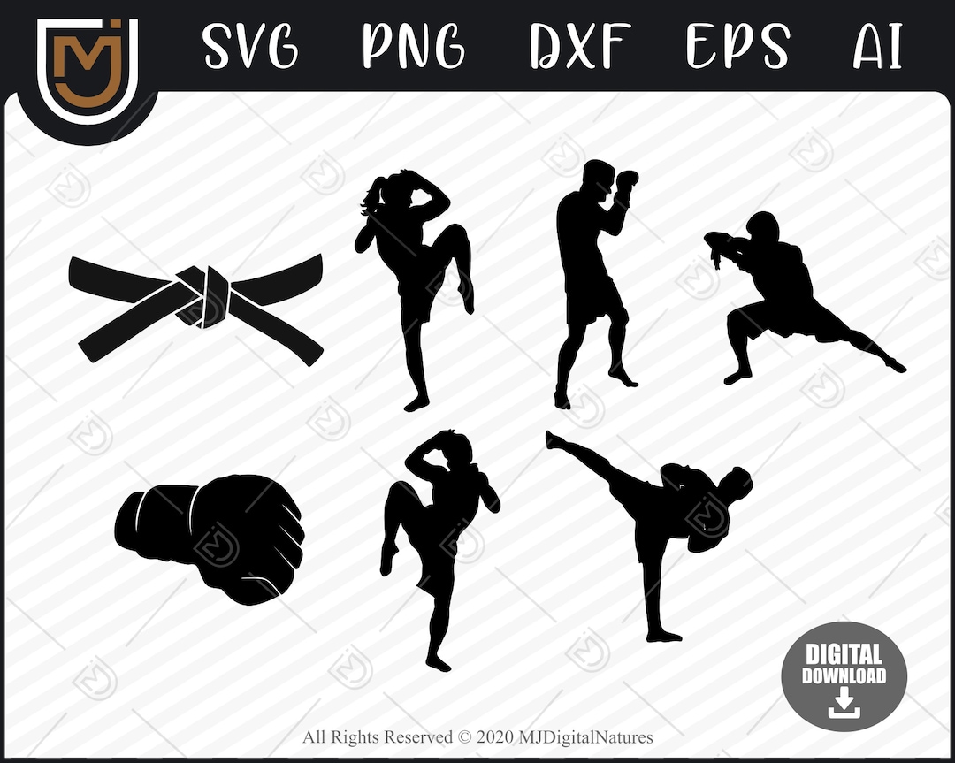 Bundle Muay Thai SVG MMA Svg, Karate Svg, Kick Boxing SVG, Boxing Svg ...