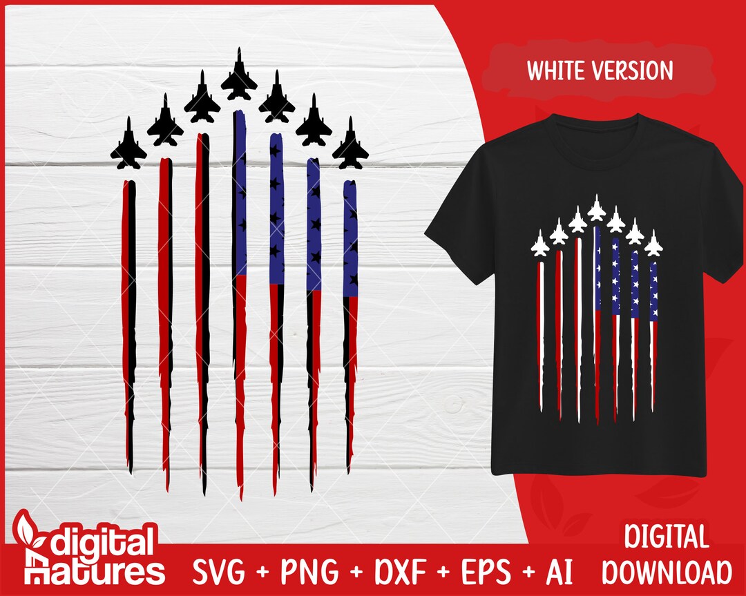 Patriotic Jet SVG USA Flag - 4th of July Svg, Independence Day Svg ...