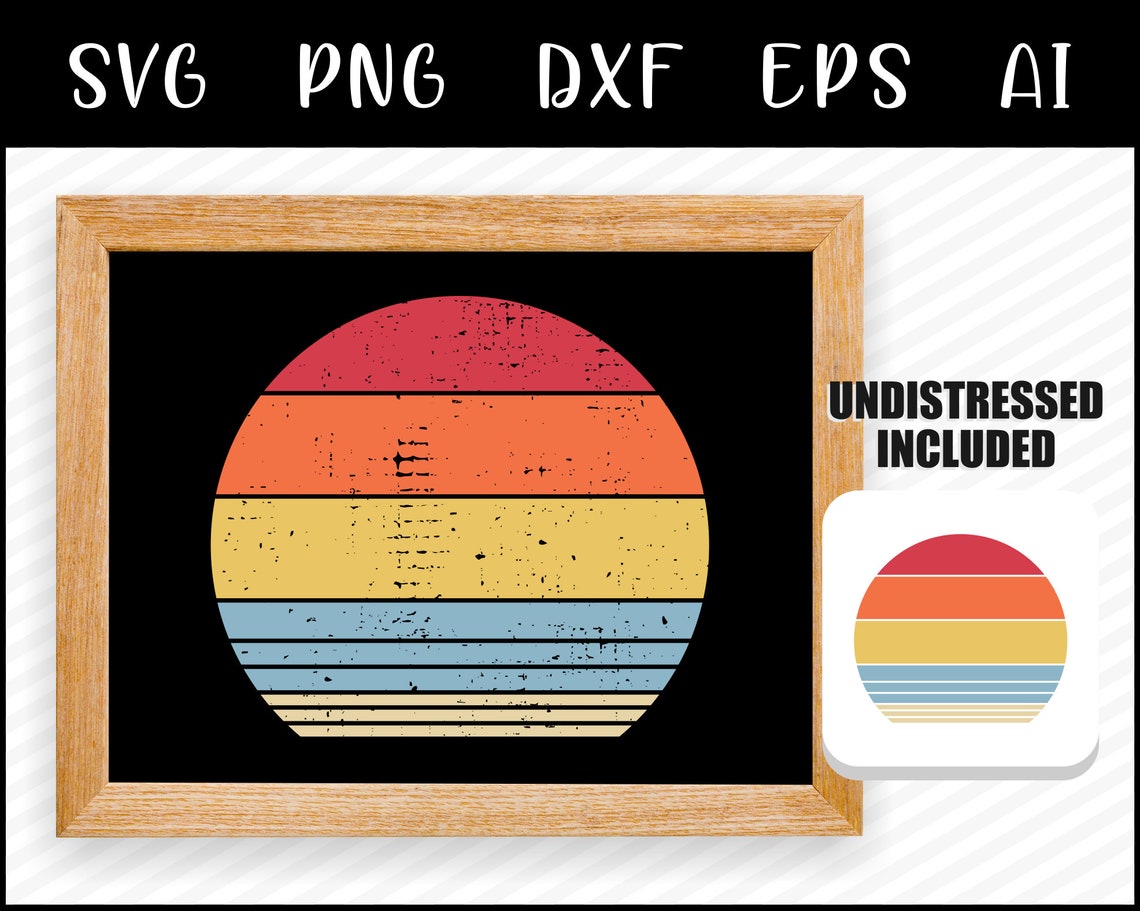 Vintage Retro Sunset SVG Retro Svg Summer Svg Sunset - Etsy