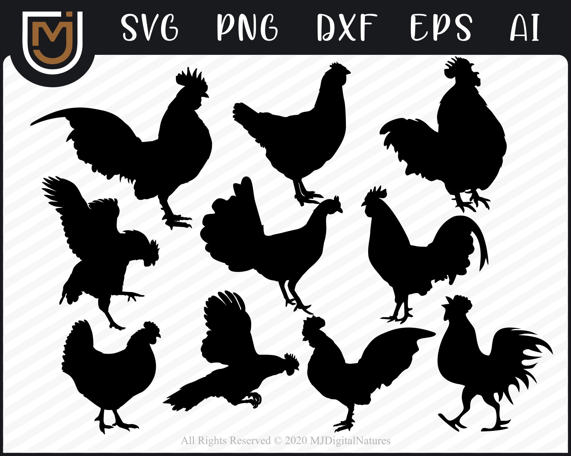 Bundle Chicken SVG Chicken Clipart Farm SVG Chicken Cut | Etsy