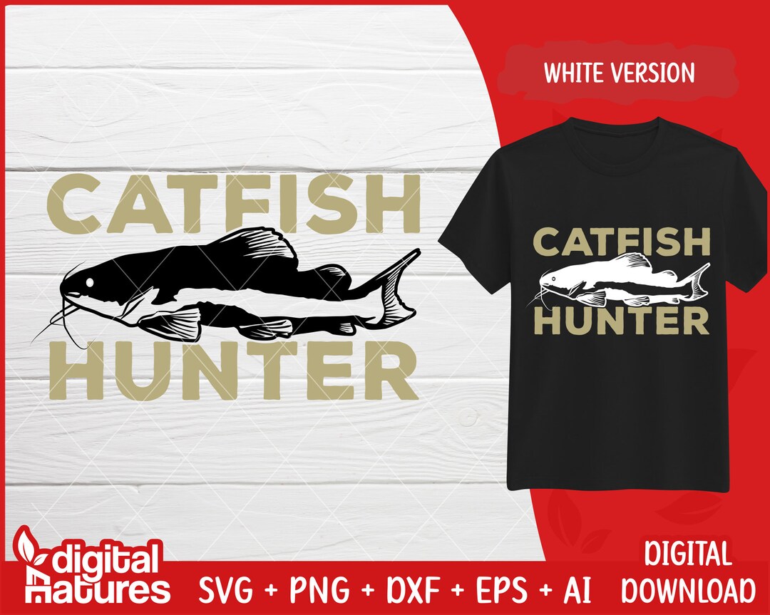 Catfish Hunter Fishing SVG Catfish SVG Fisherman Svg Fish - Etsy