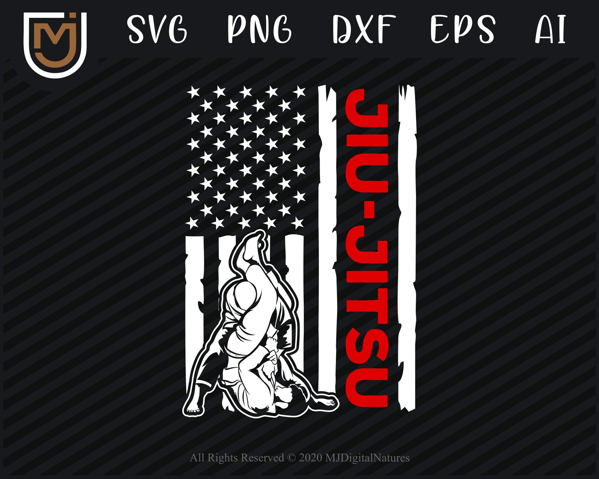 Patriotic Jiu-jitsu Svg USA Flag Mma Svg Karate Svg Bjj | Etsy India