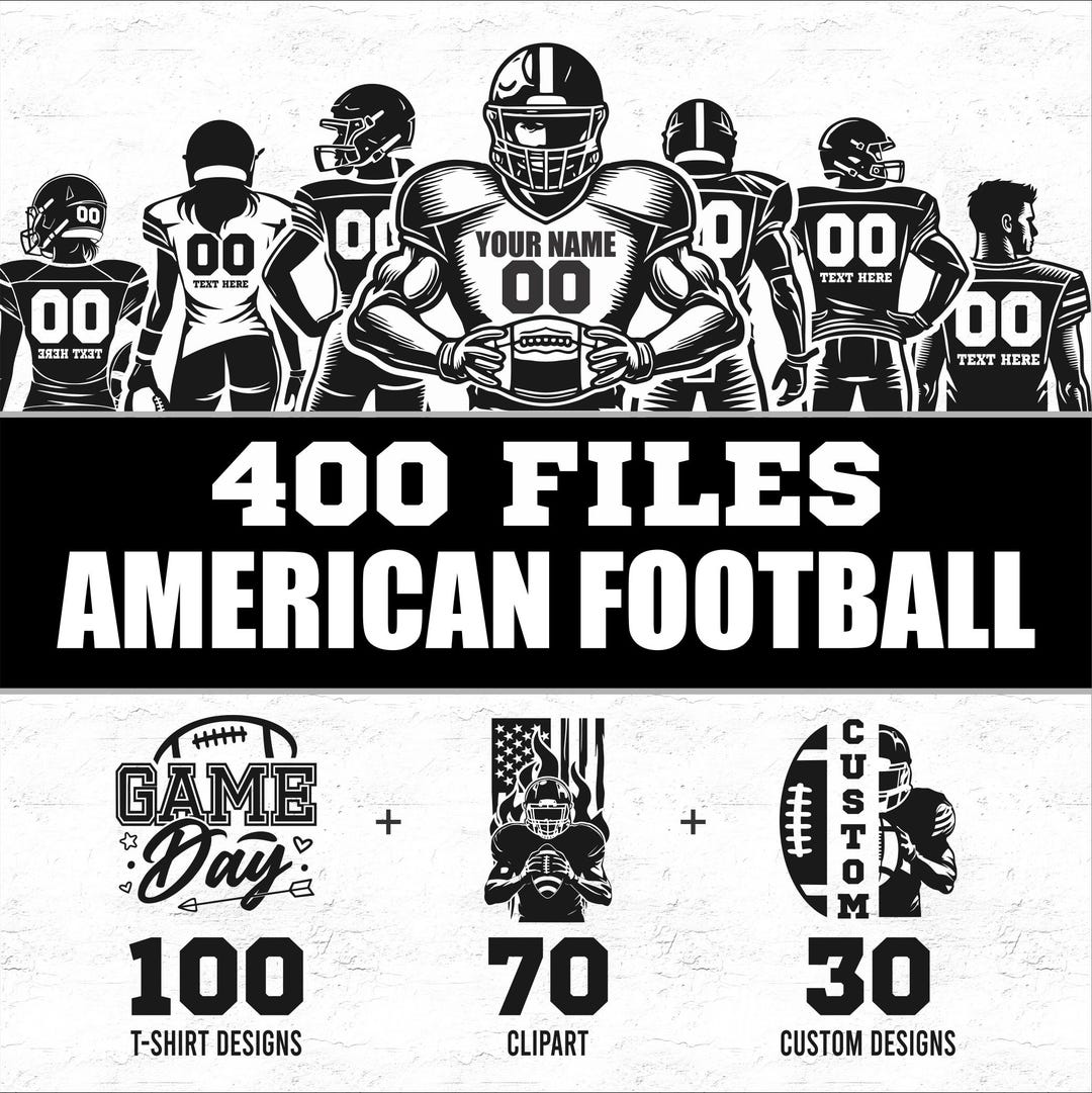 200 Football Bundle Svg Files, Football Player Svg, Custom Football Png ...