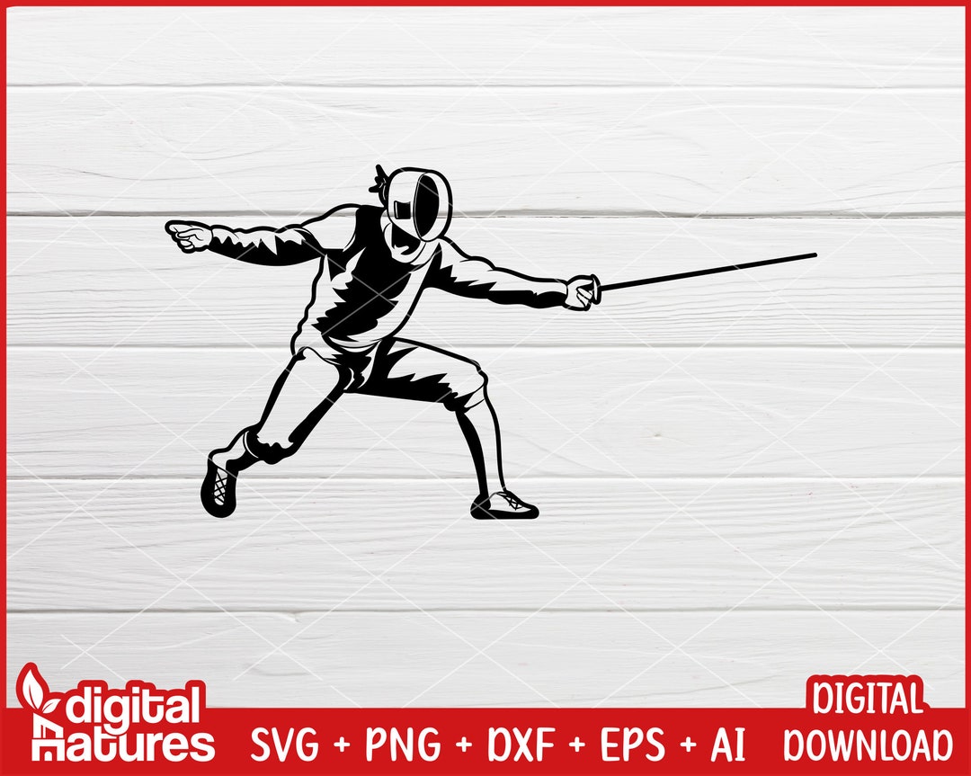 Fencing Svg Fencer 02 Sports Svg for Fencers - Etsy