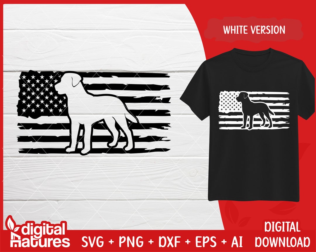 American Flag Labrador SVG Labrador Clipart, Dog Clipart, Dog Cut File ...