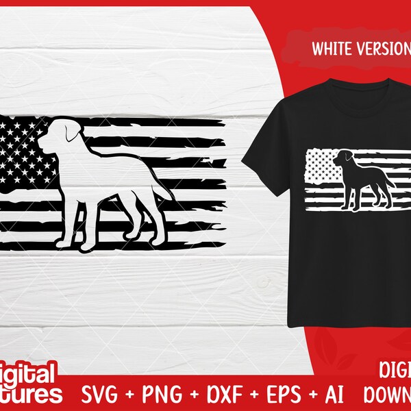 Dog American Flag Svg - Etsy