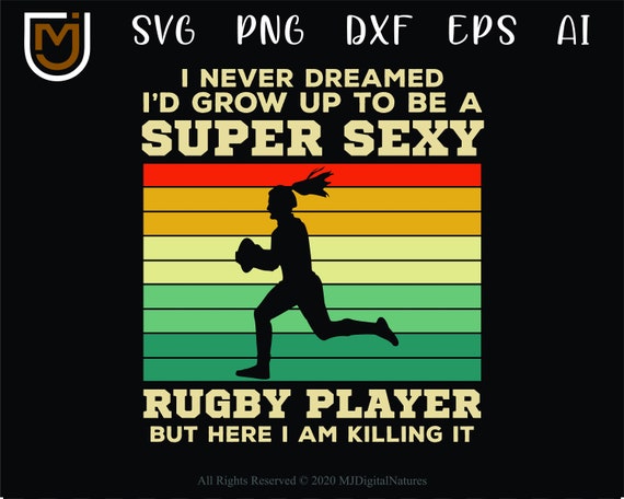 Retro Girl Rugby Player SVG Rugby Mom Svg Sports SVG PNG - Etsy