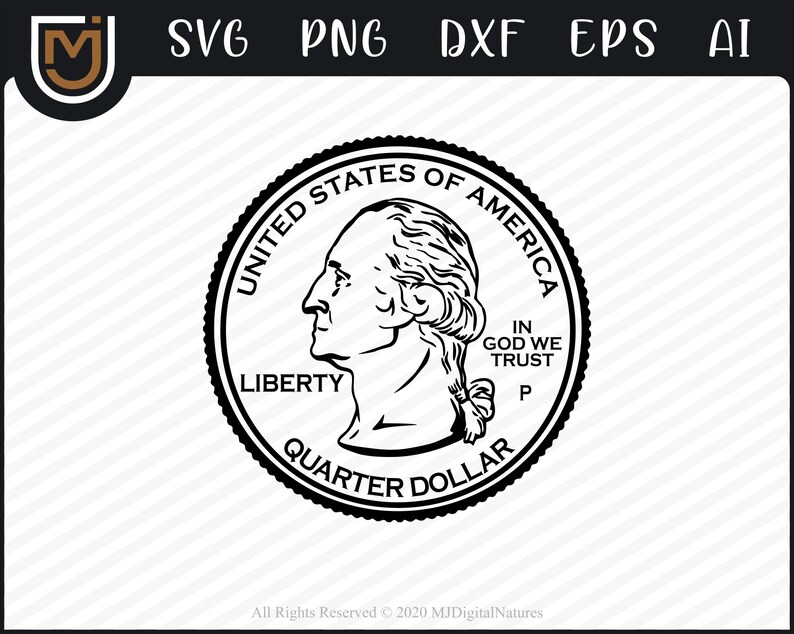 Coins SVG Quarter Dollar Money Svg Money Clipart Coins | Etsy