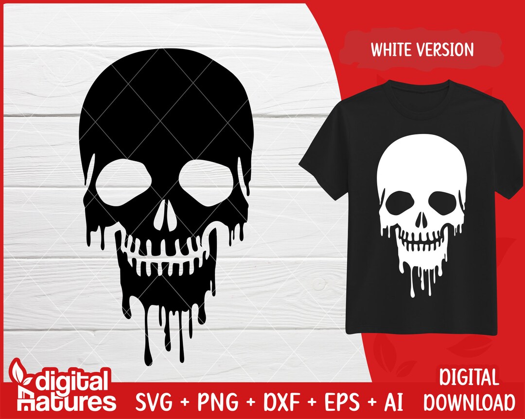 Dripping Blood Skull SVG Halloween SVG Skull Clipart Cut - Etsy Canada