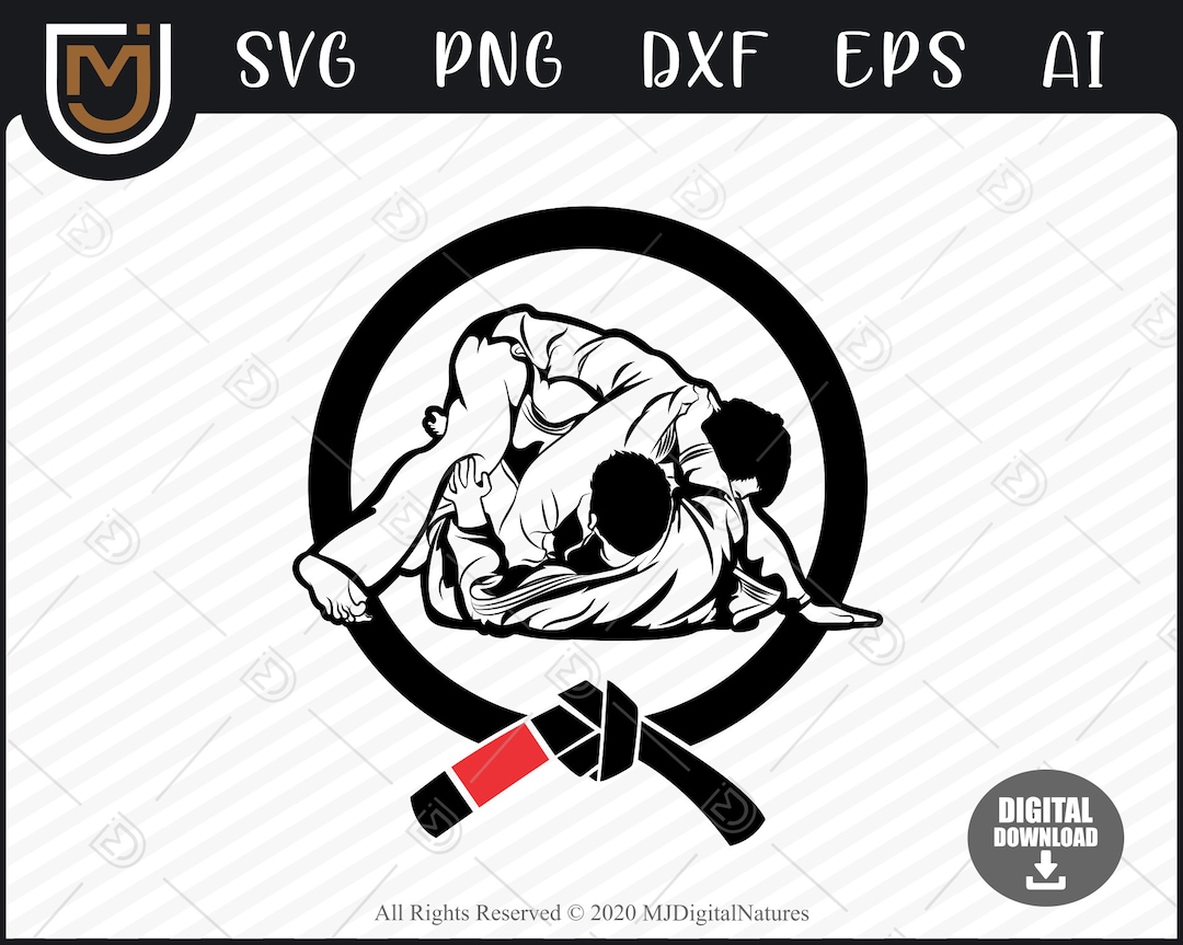 Circular Belt Jiu-jitsu Svg Mma Svg, Karate Svg, Bjj SVG Dxf Png ...
