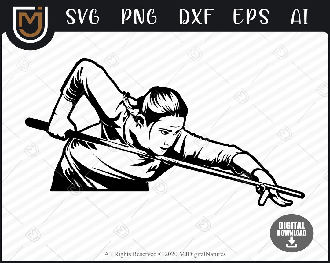 Billiard Svg File Player 03 Snooker Svg 8 Ball Svg Sports - Etsy