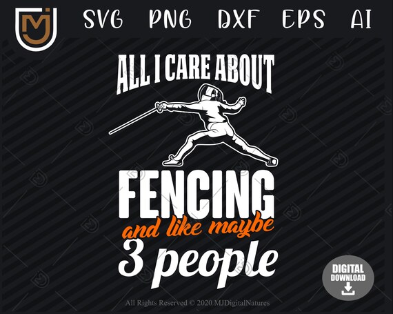 Wall Decor Fencing Svg Fencer #02 Sports Svg for Fencers Home & Living ...