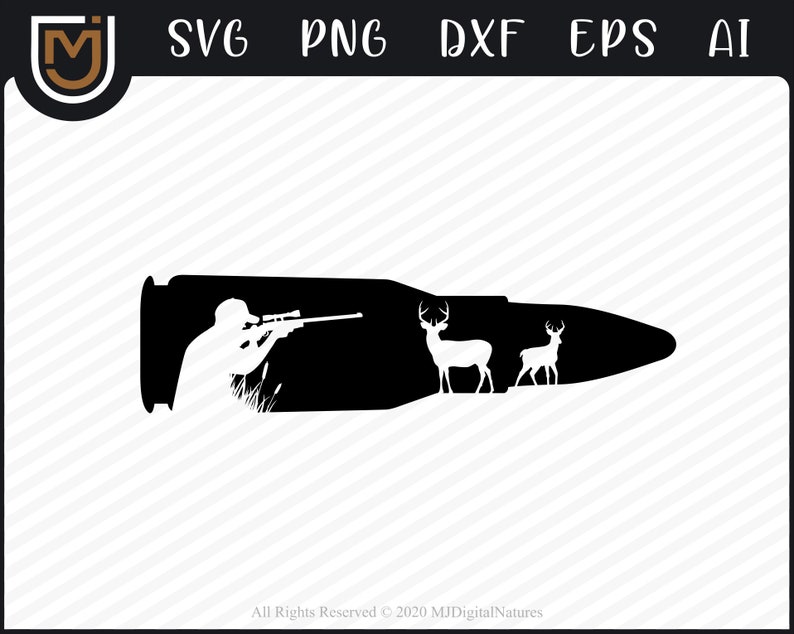 Deer Hunting SVG Bullet Deer Svg Hunting Clipart Gun Svg | Etsy