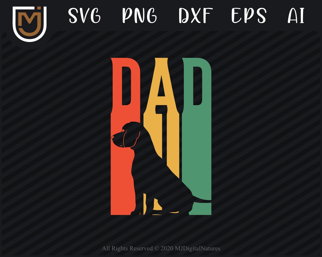 Retro Dad Beagle SVG Dog SVG Beagle Clipart Beagle Vector - Etsy