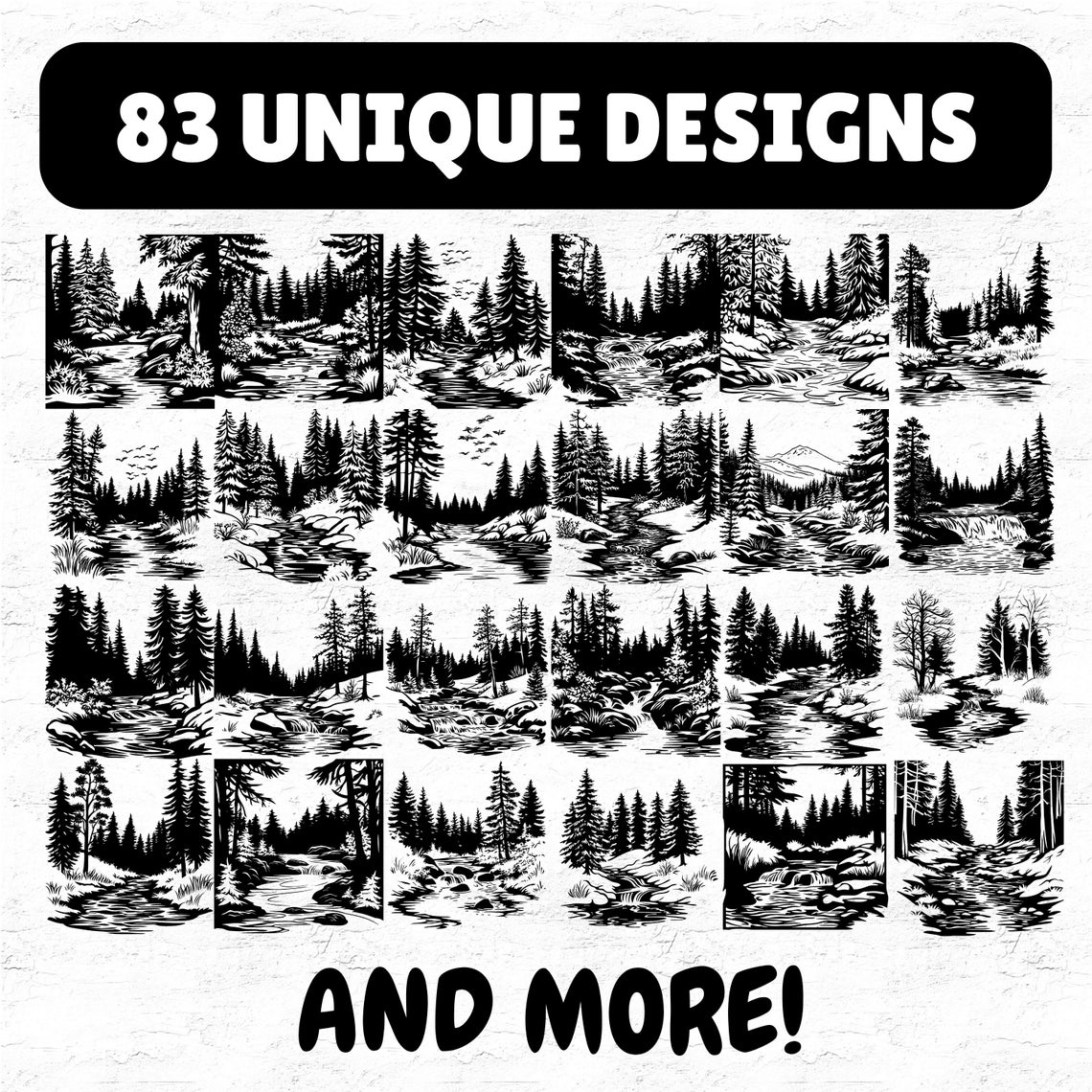 83 River Flow SVG PNG PDF Dxf Bundle, Flowing Stream and Forest River ...