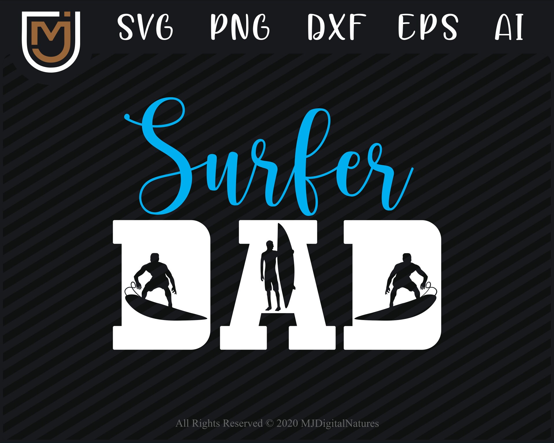 Dad Surfer SVG Beach Svg Surfing Svg Surfboard SVG PNG | Etsy