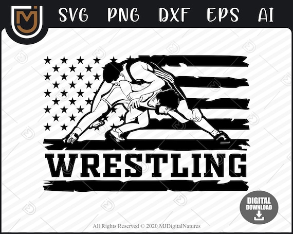 Wrestling SVG File Logo Silhouette Wrestling Svg, Wrestler, 56% OFF