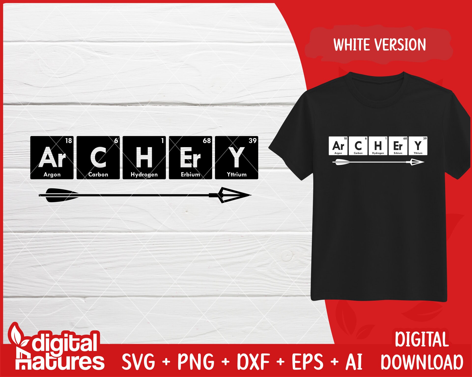Archery SVG Periodic Table Science Arrow Svg Bow Hunting - Etsy