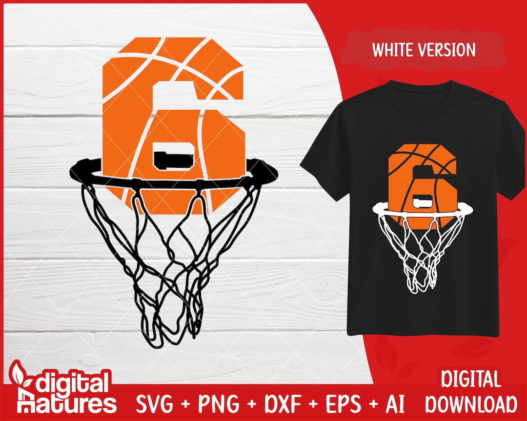 6th Birthday Basketball SVG - Basketball PNG, Sports SVG, Basketball ...