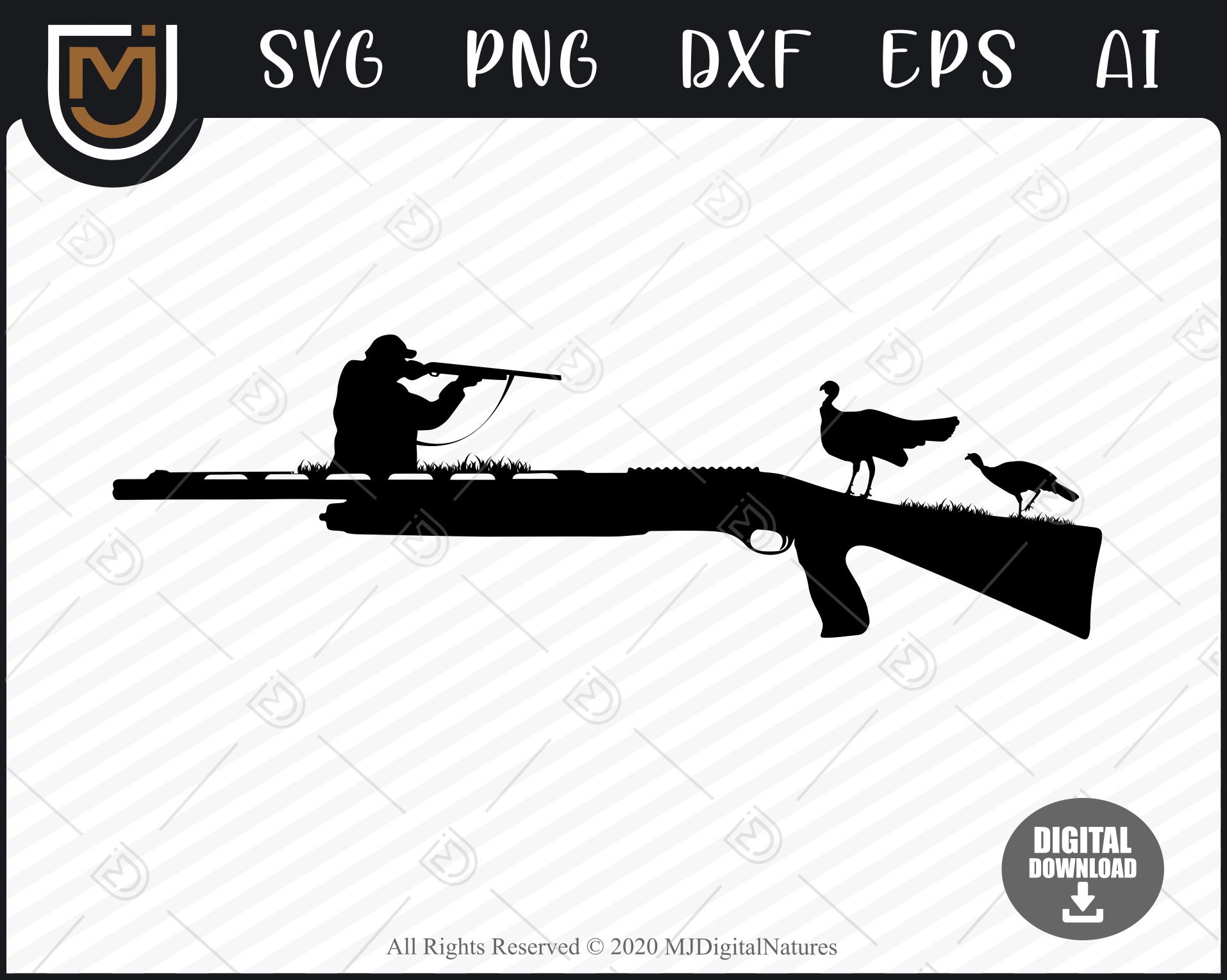 Shotgun Turkey SVG 05 Turkey Hunting Svg Turkey Clipart | Etsy